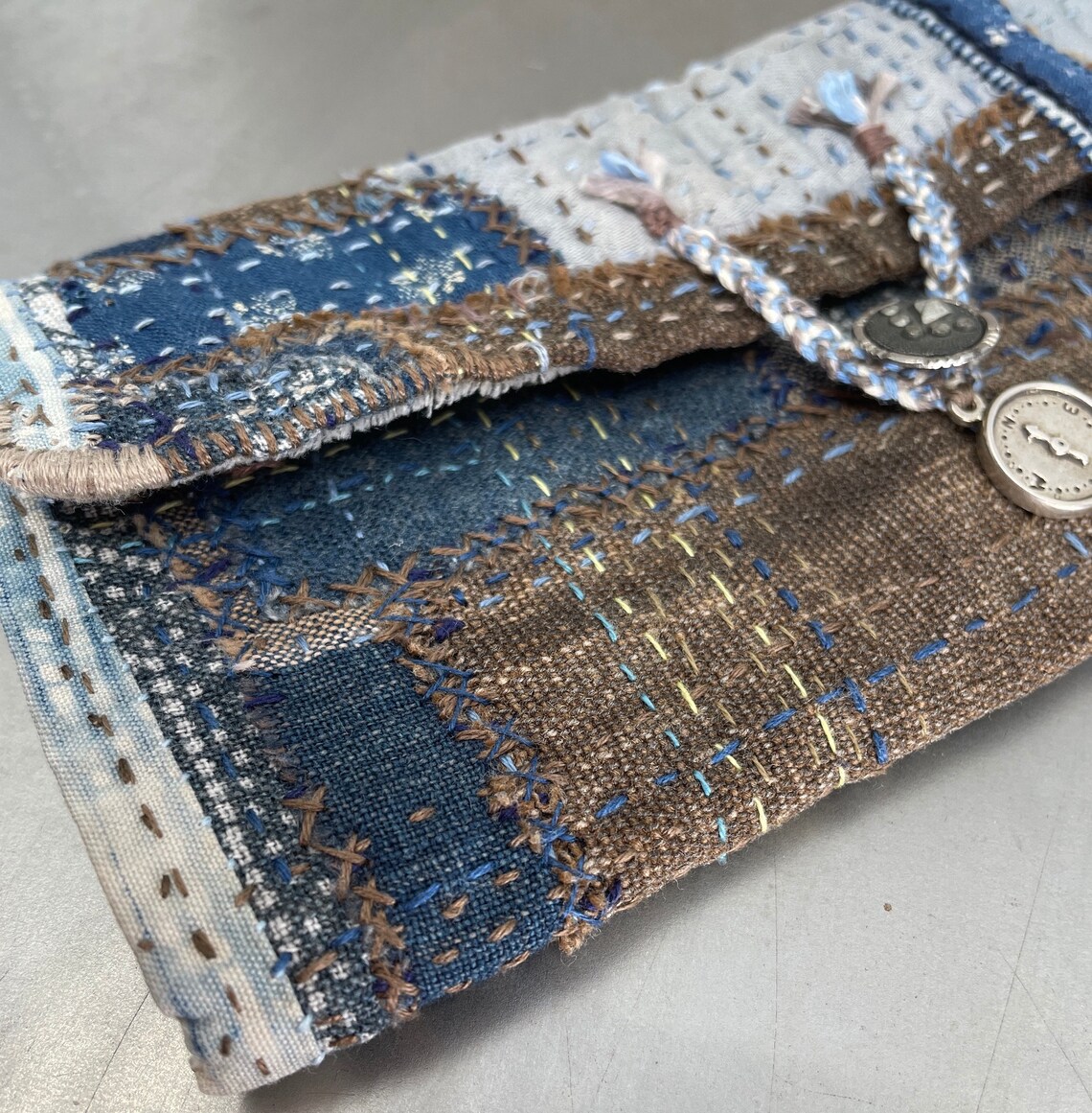 Recycled Textiles / Repurposed Vintage Fabric Art Wallet - Etsy