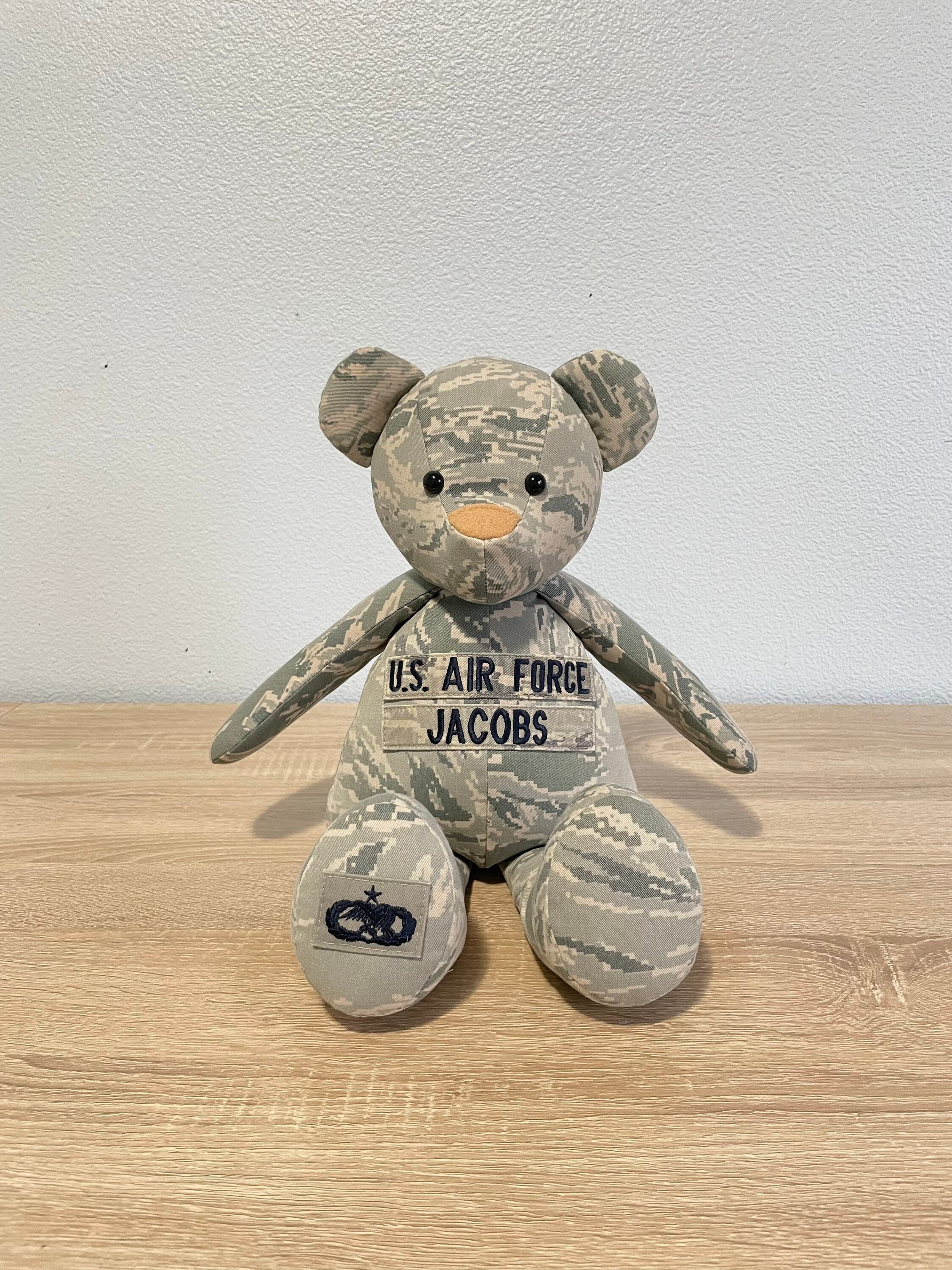 Army Teddy Bear And Flowers