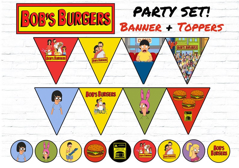 Bobs Burgers Party Birthday Christmas Fun Favor Deco Etsy