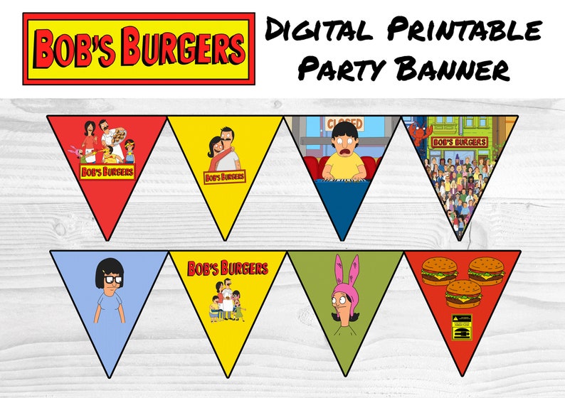 Bobs Burgers Party Birthday Christmas Fun Favor Deco Etsy