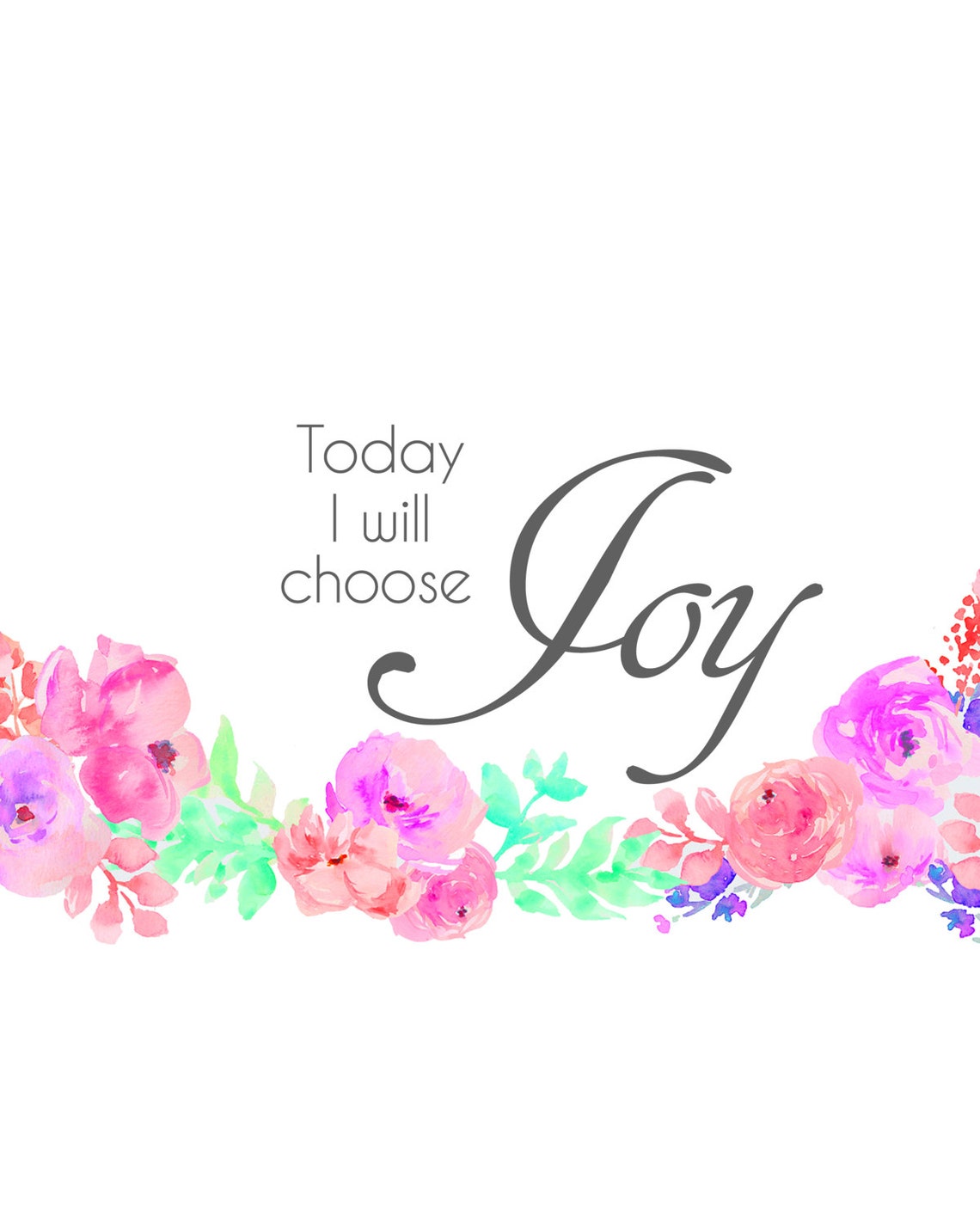 Today I Choose Joy Printable - Etsy UK