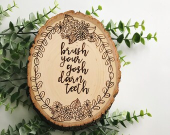 Wood burned sign | Etsy