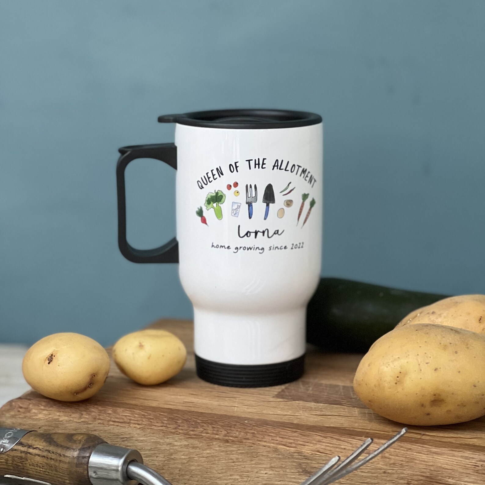 Personalised Allotment Travel Mug - Home Grower Travel Mug - Allotment ...