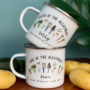 Personalised Allotment Enamel Mug - Home Grower Tin Mug - Etsy UK