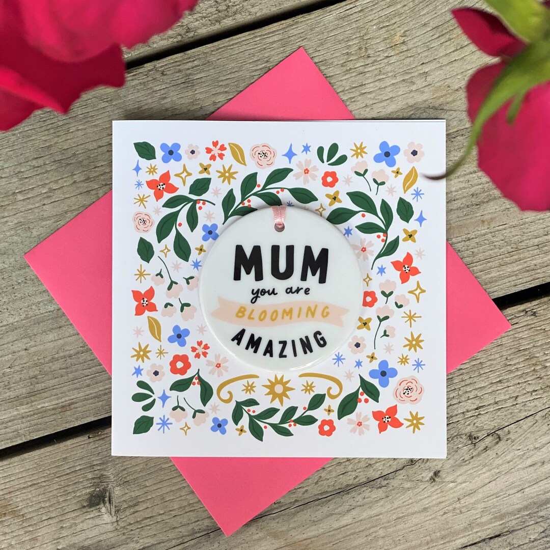 Mum You Are Blooming Amazing Card With Keepsake - New Mum Card ...