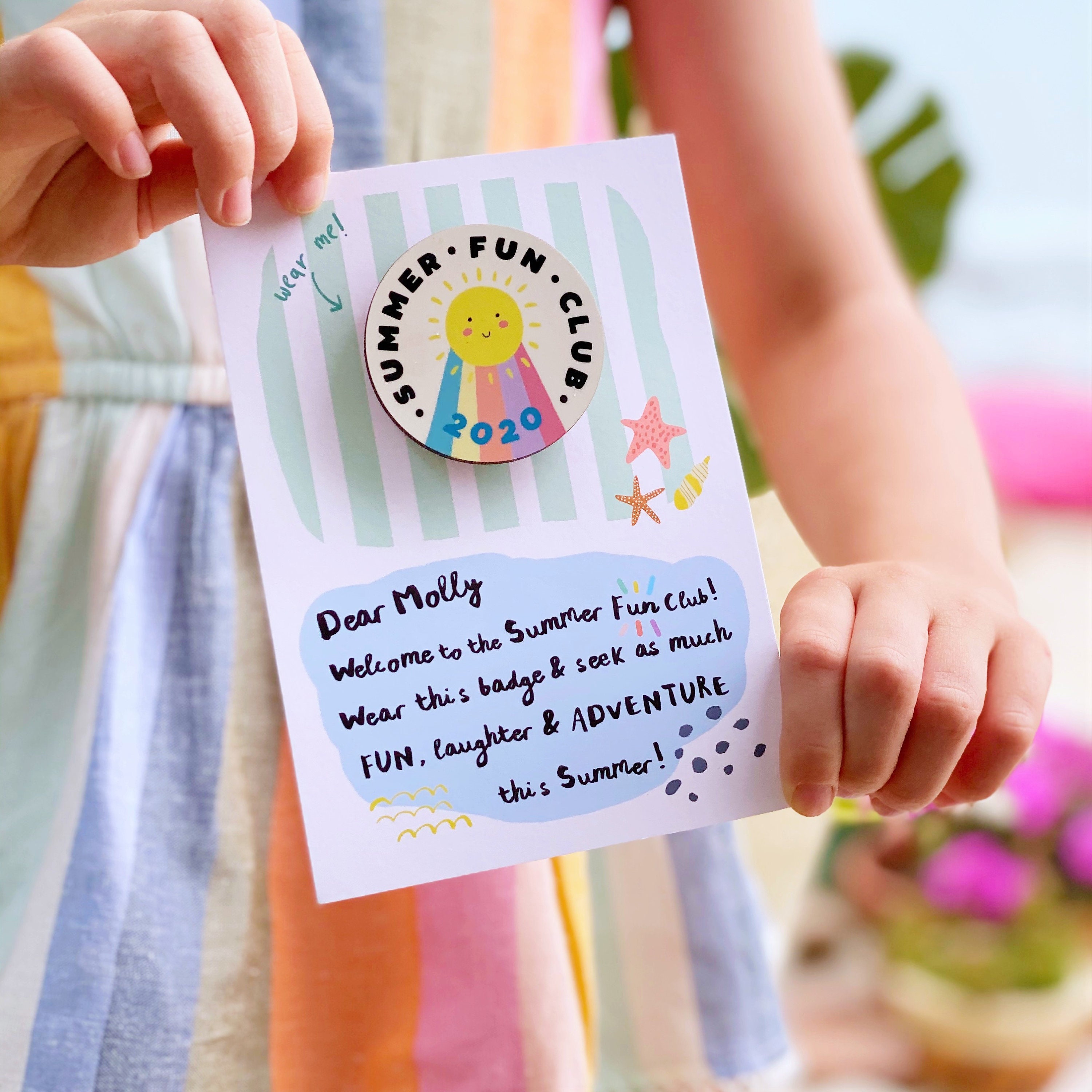 Summer Fun Club 2021 Badge on Backing Card Schools Out Badge - Etsy UK