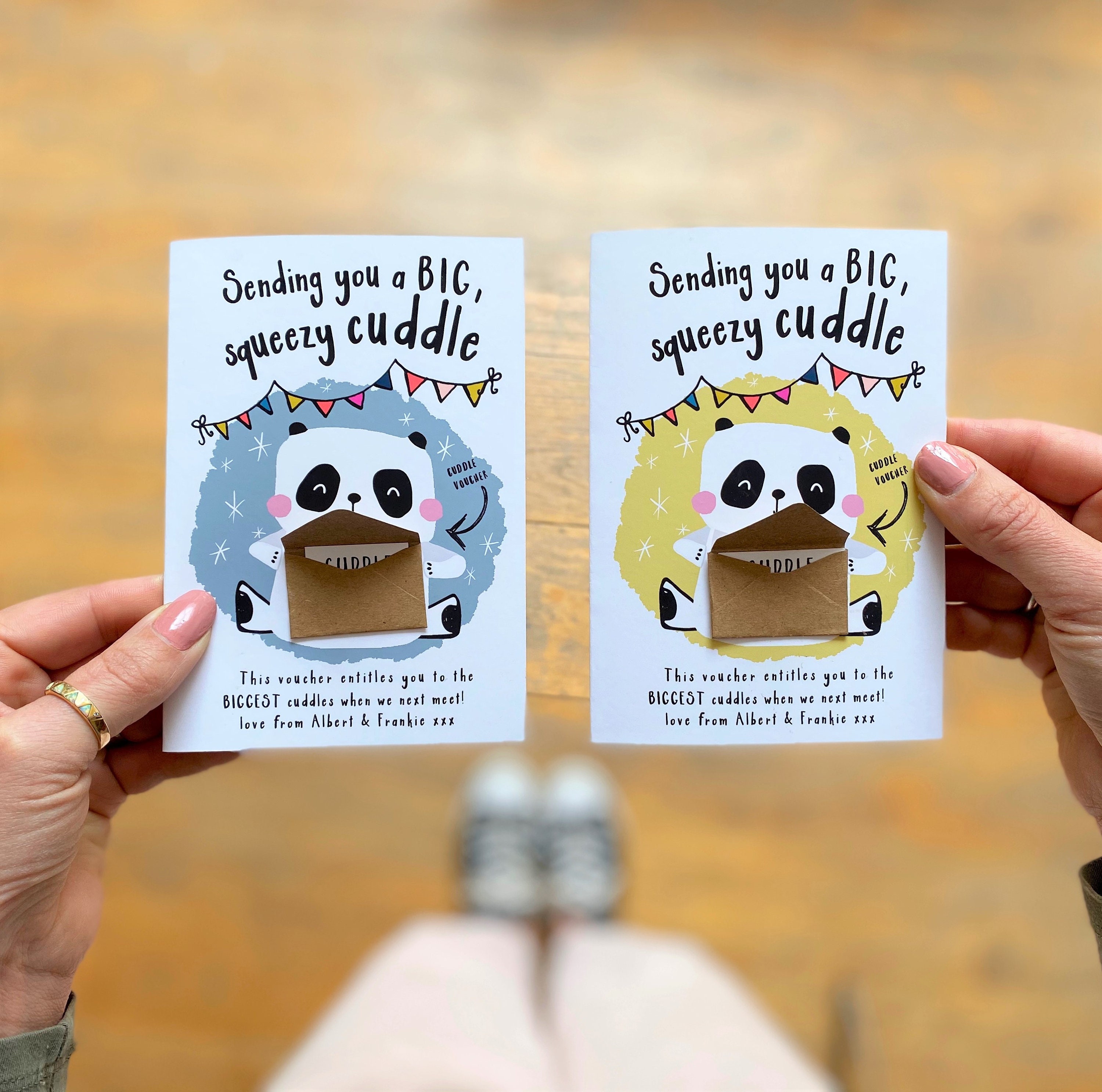 Send a Hug Card Hug Card Sending a Cuddle Voucher Greeting - Etsy UK