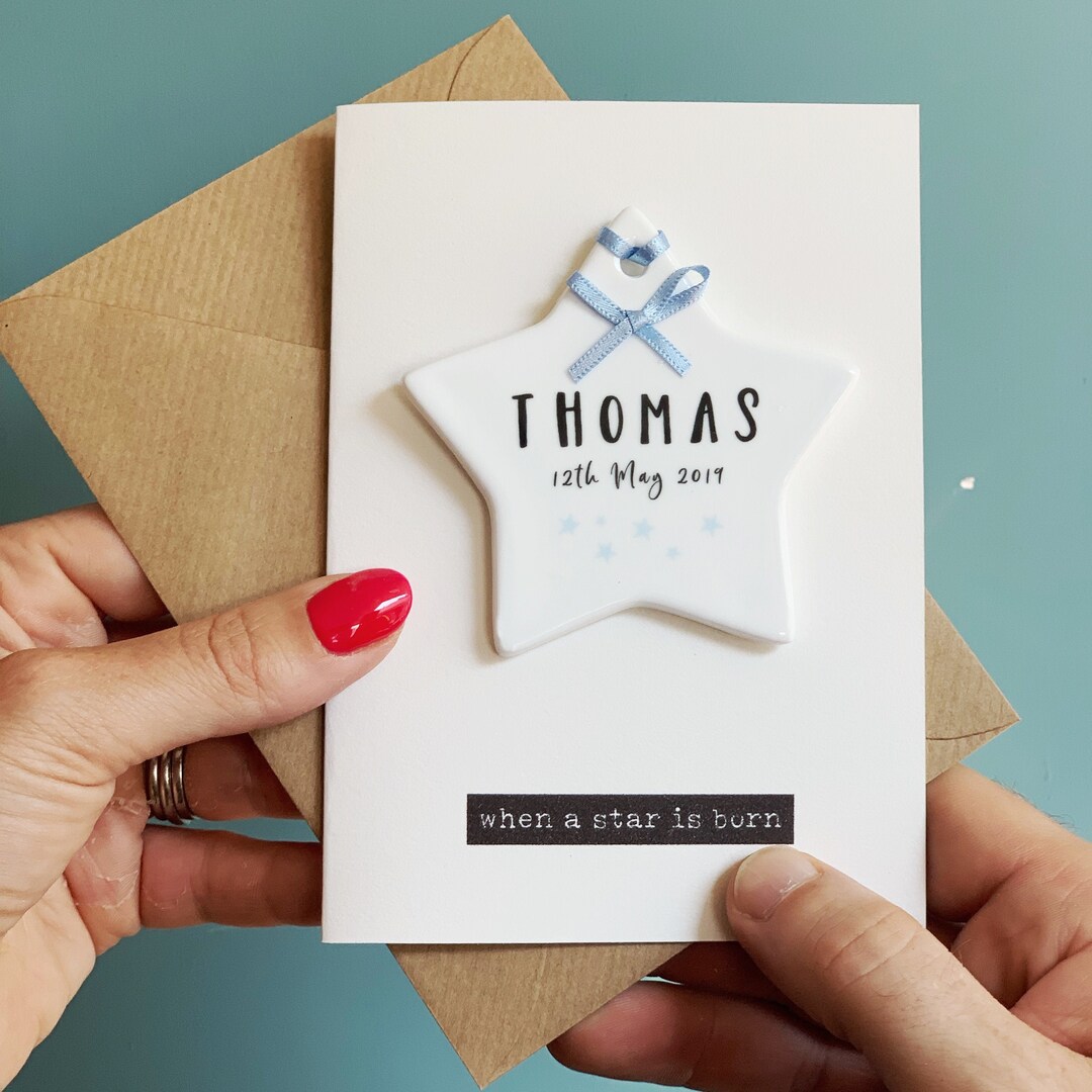 Personalised New Baby Card - New Baby Decoration - Personalised Baby ...