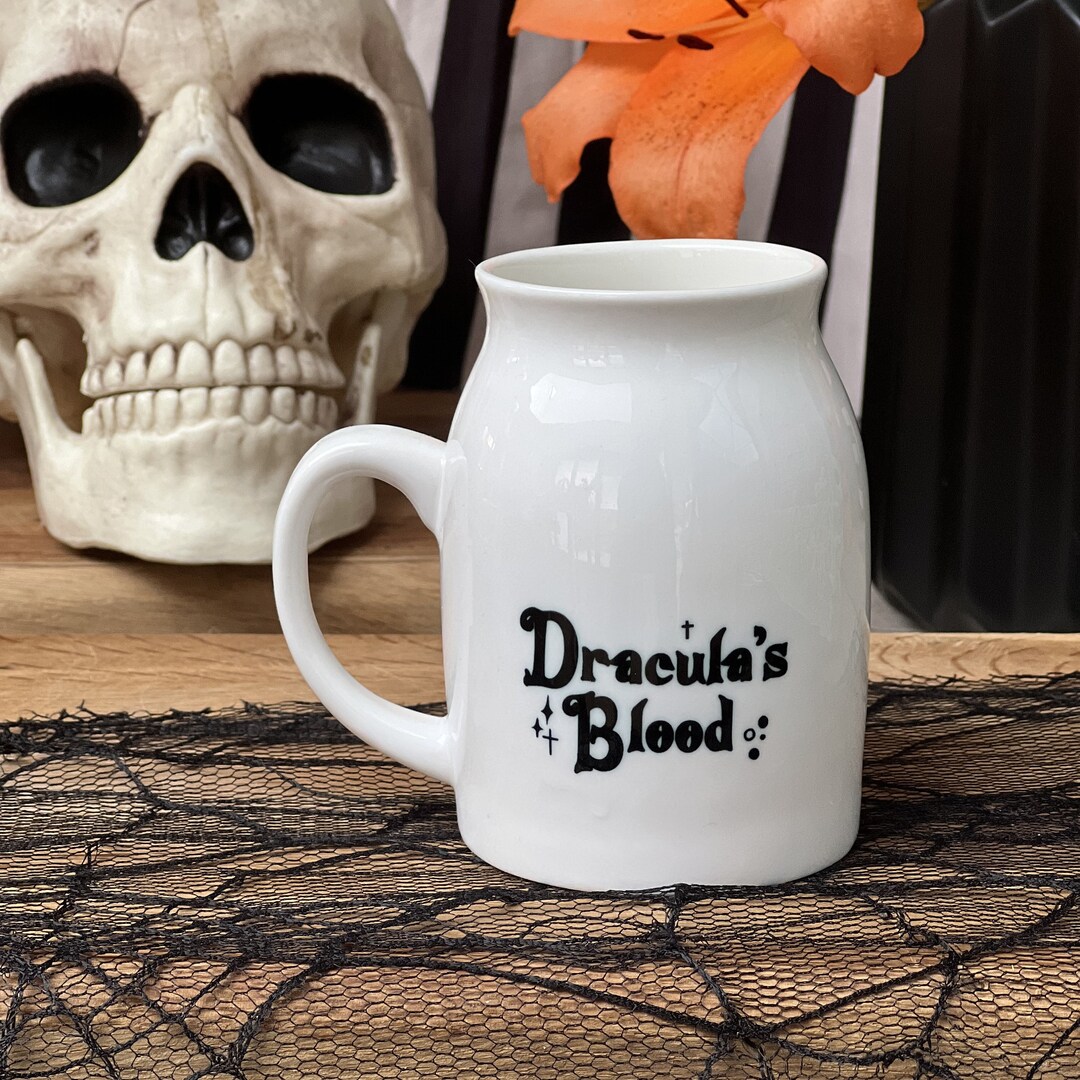 Dracula's Blood Bone China Milk Mug Halloween China Mug Trick or Treat ...