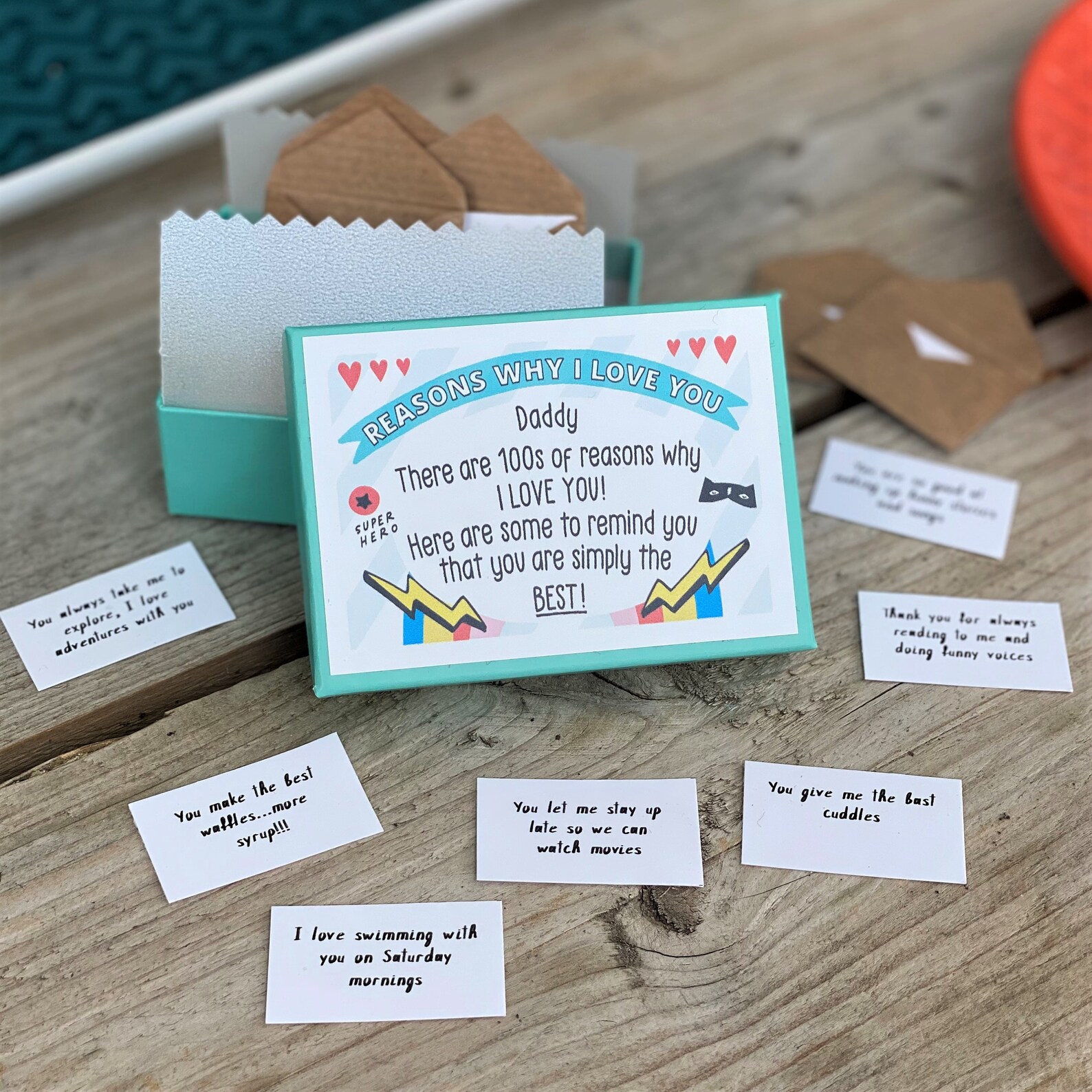 12 Reasons Why I Love You Daddy Mini Love Letters for Dad | Etsy