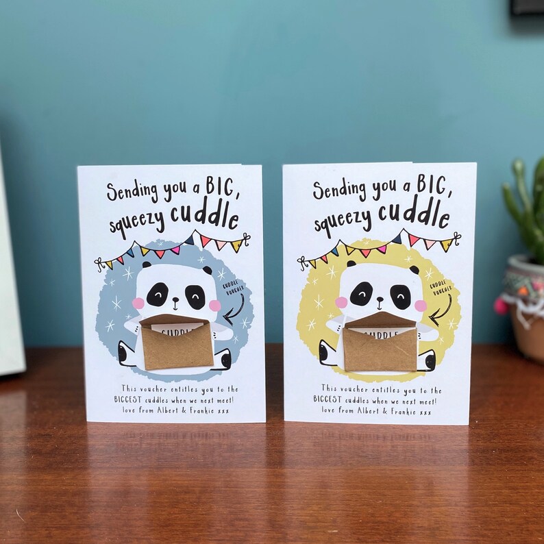 Send a Hug Card Hug Card Sending a Cuddle Voucher Greeting - Etsy UK