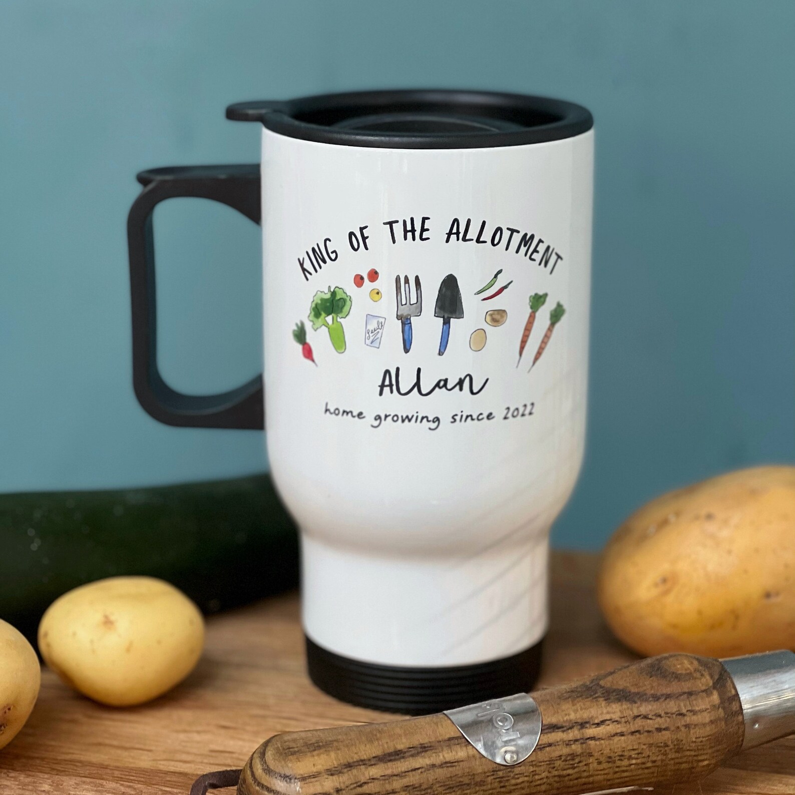 Personalised Allotment Travel Mug - Home Grower Travel Mug - Allotment ...