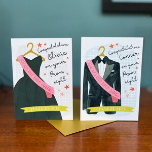Prom Dress Card - Leavers Prom Card - Graduation Card - School Leaver ...