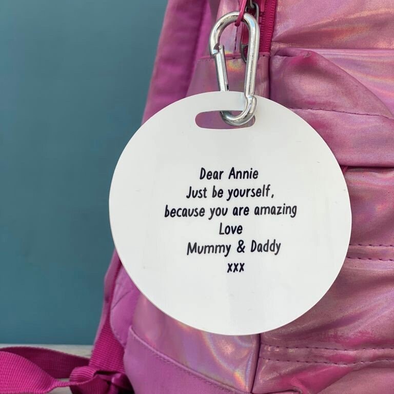 Personalised Lightening Bolt Power Bag Tag - Bag Charm - School Bag Tag ...