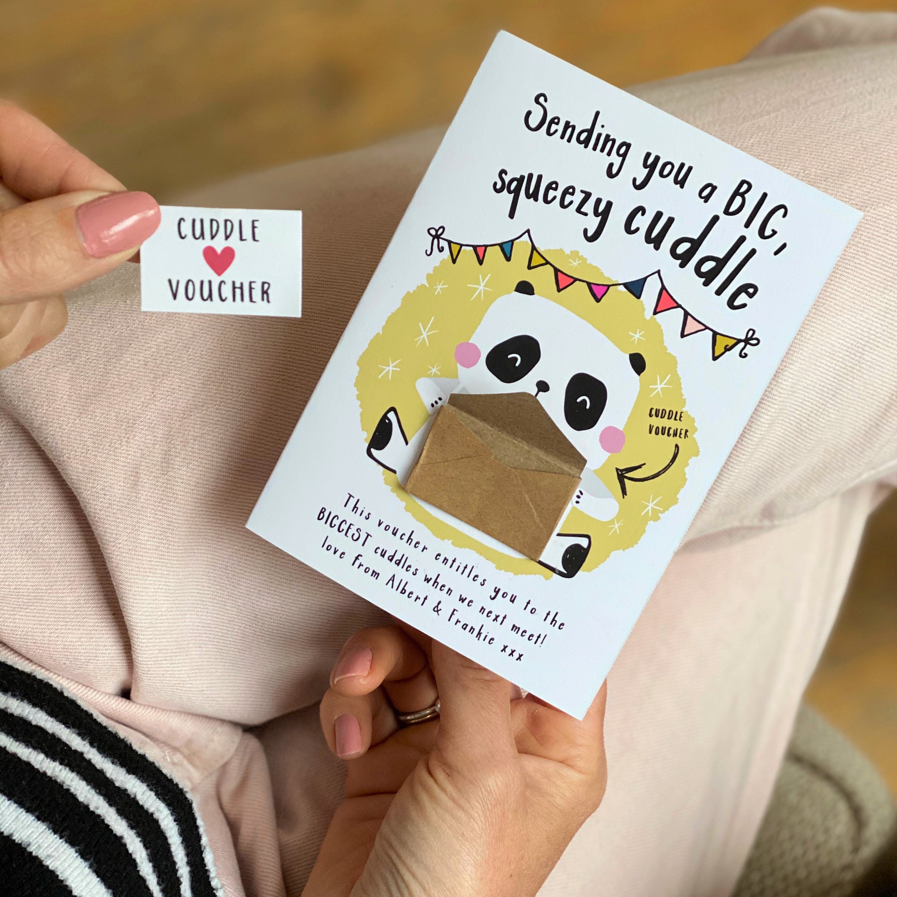 Send a Hug Card Hug Card Sending a Cuddle Voucher Greeting - Etsy UK