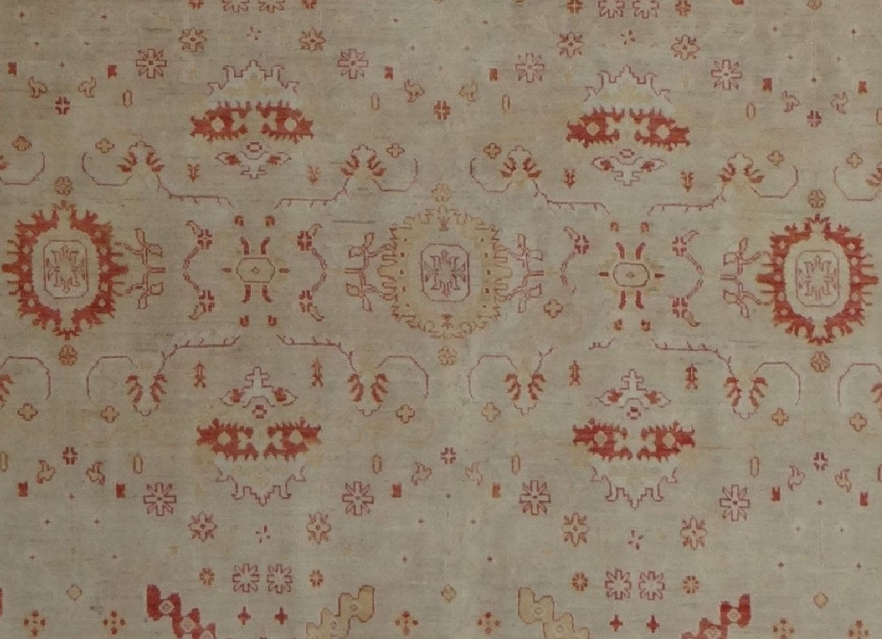 Hand Knotted Oushak Rug by Aara Rugs Inc. 13′4″ × 17′11″ - Etsy