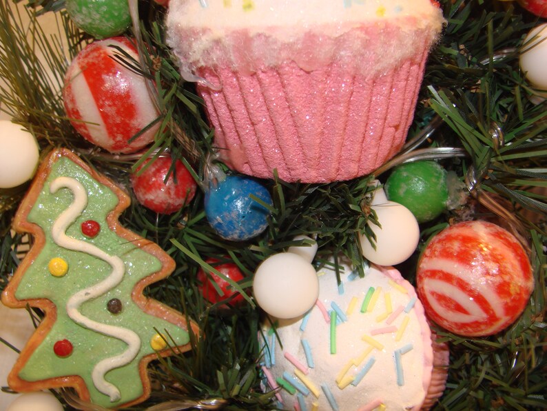 Magical Candyman Bubble Gum Style Christmas Wreath Handmade, With ...