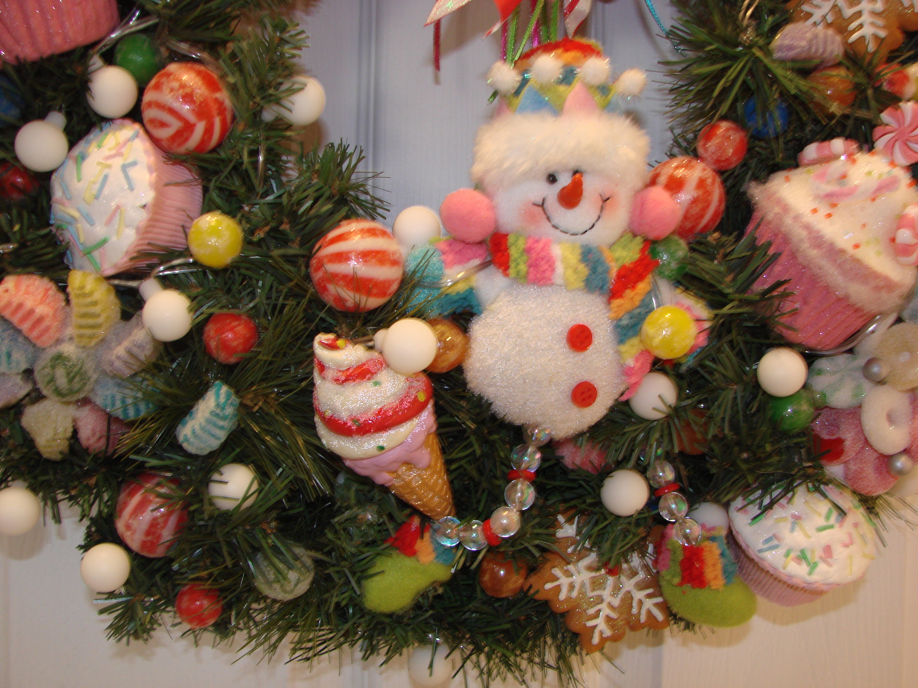 Magical Candyman Bubble Gum Style Christmas Wreath Handmade, With ...