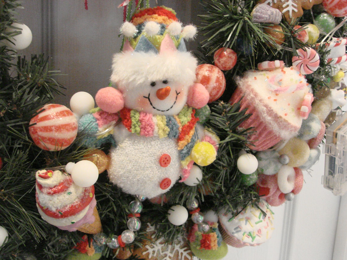 Magical Candyman Bubble Gum Style Christmas Wreath Handmade, With ...