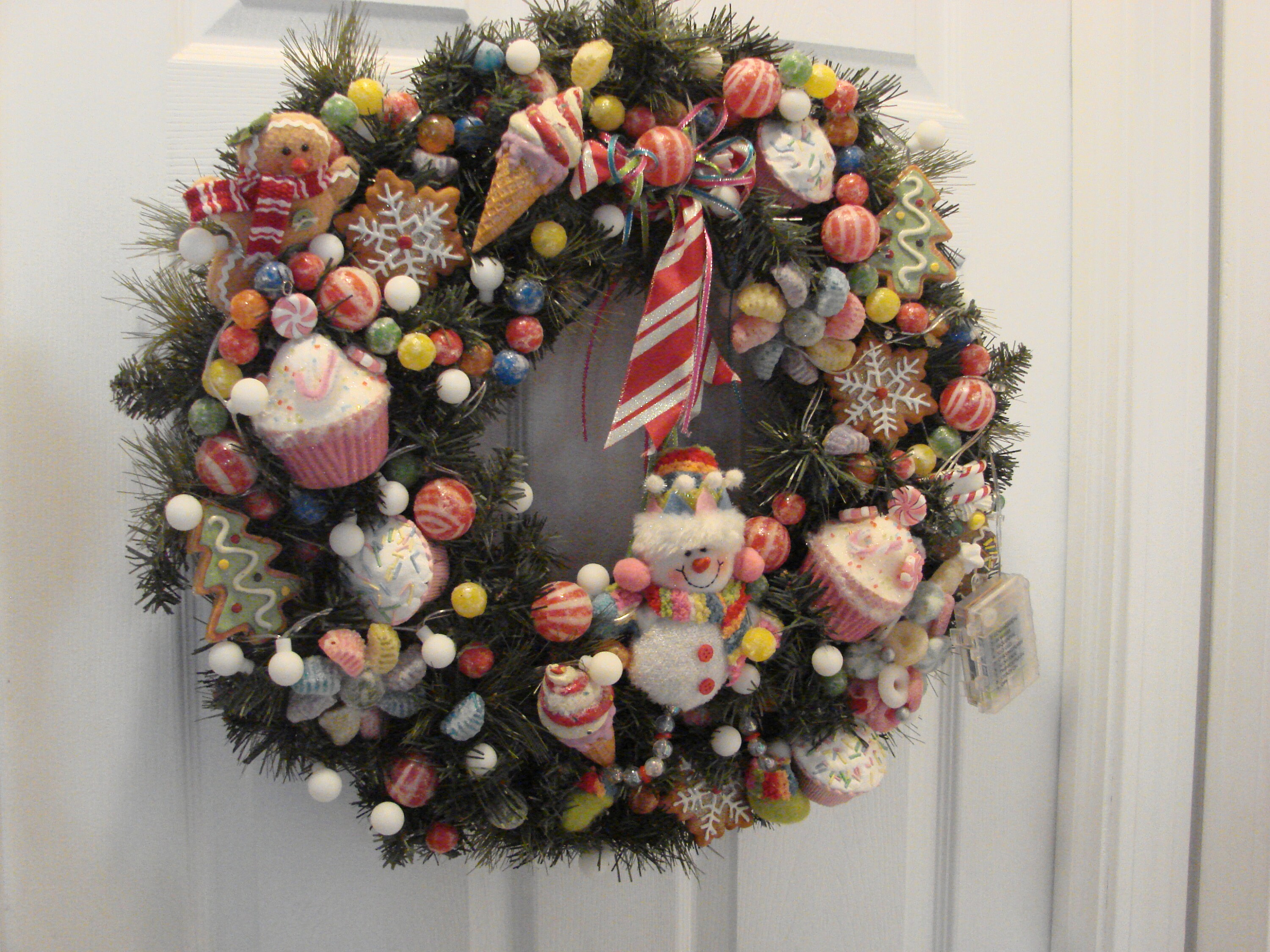 Magical Candyman Bubble Gum Style Christmas Wreath Handmade, With ...