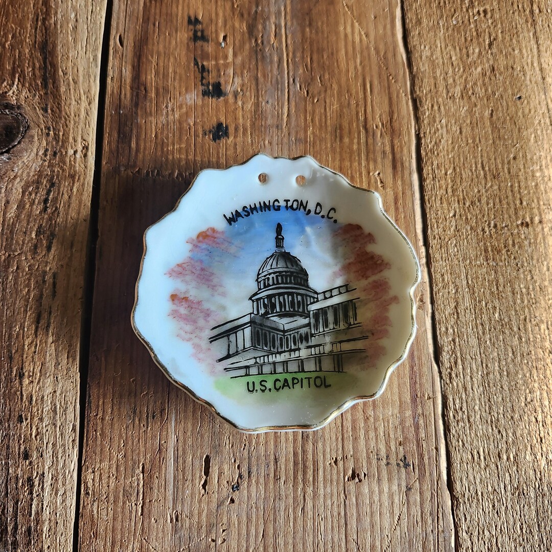 Washington, D.C. Souvenir Plate, Vintage US Capital Souvenir Plate ...