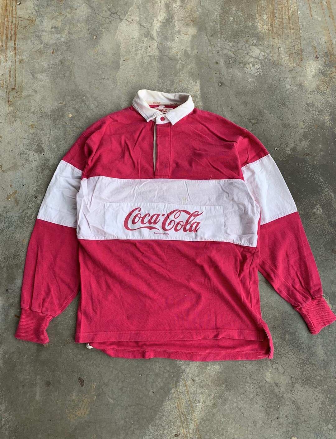 Vintage 90s Coca Cola Collared Sweatshirt - Etsy