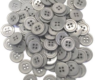 Light Grey Buttons 27 Line 43/64 17 Mm Pack of 100 | Etsy