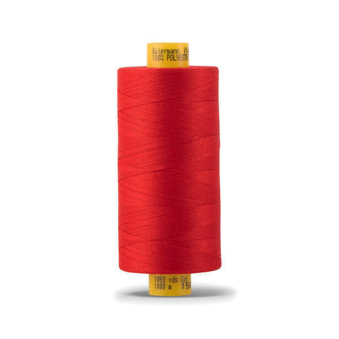 Gutermann Mara 100 Poly Wrapped Poly Core Thread - Tex 30 - 1,093 Yds. - #156, Red - Etsy