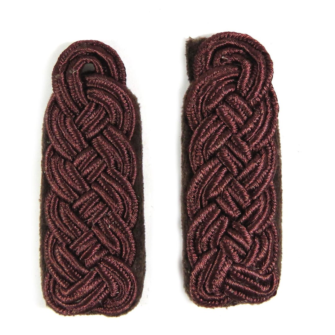 German Officer Style Shoulder Boards Brown on Brown - Etsy