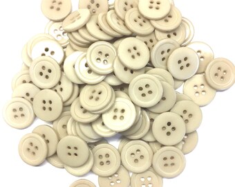 Light Grey Buttons 27 Line 43/64 17 Mm Pack of 100 | Etsy