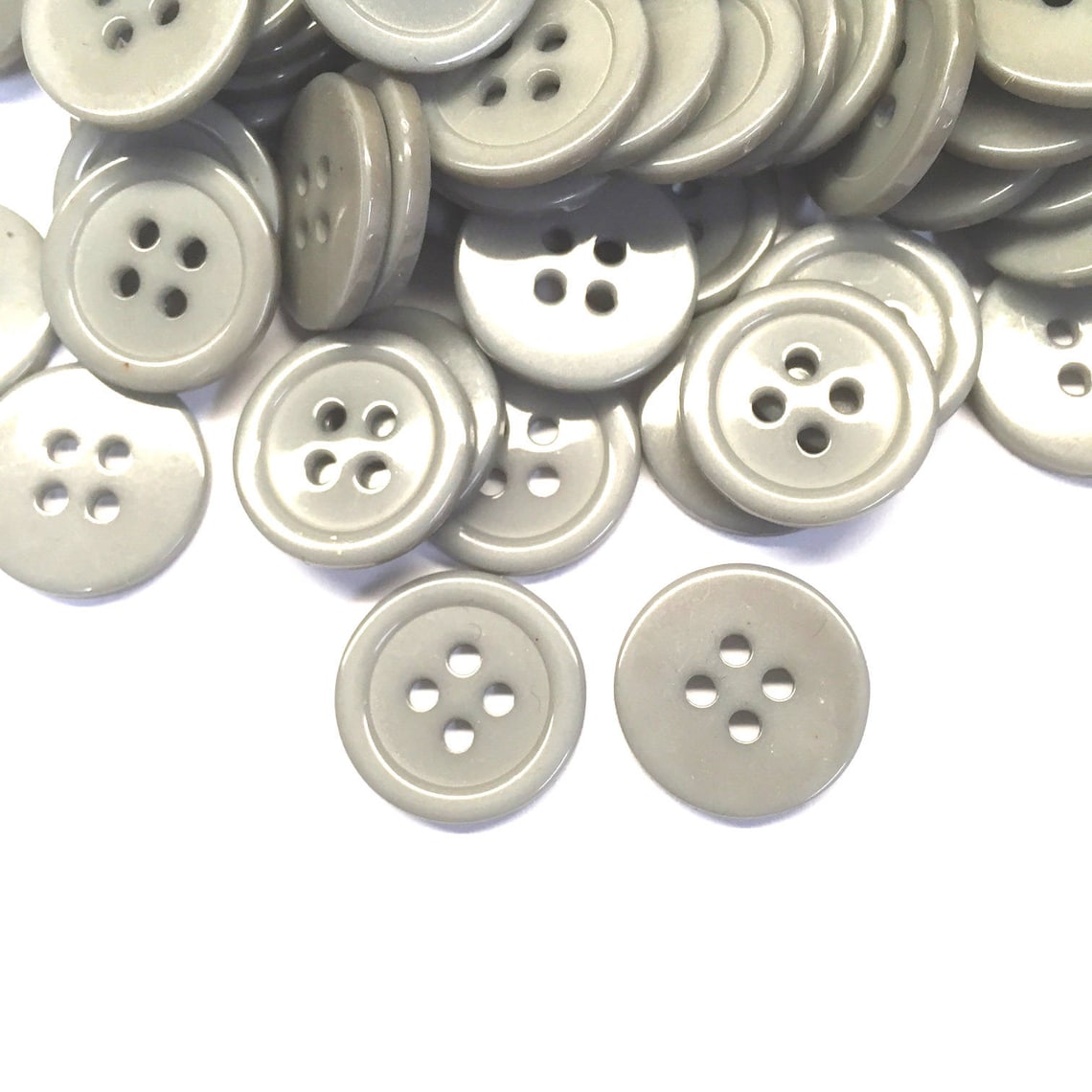 Light Grey Buttons, 27 Line, 43/64" (17 Mm) - Pack of 100 - Etsy