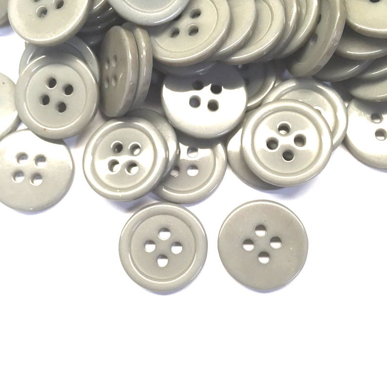 Light Grey Buttons, 27 Line, 43/64" (17 Mm) - Pack of 100 - Etsy