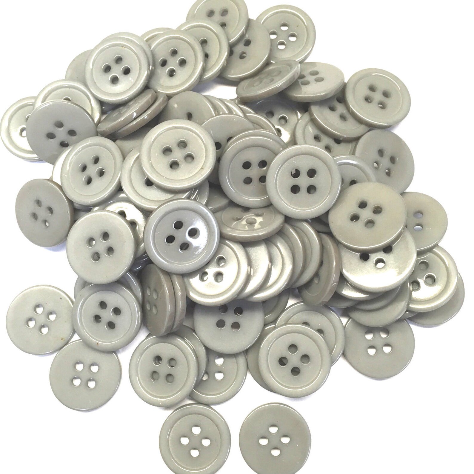 Light Grey Buttons, 27 Line, 43/64" (17 Mm) - Pack of 100 - Etsy
