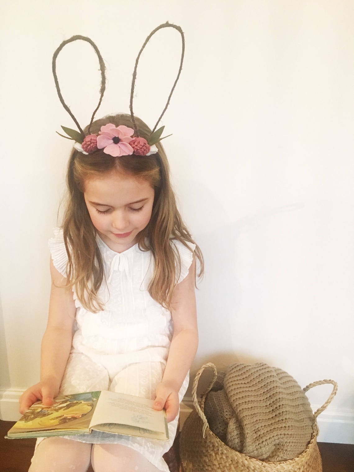 Bunny Ears Crown Headband - Easter Crown - Flower - Spring - Woodland ...
