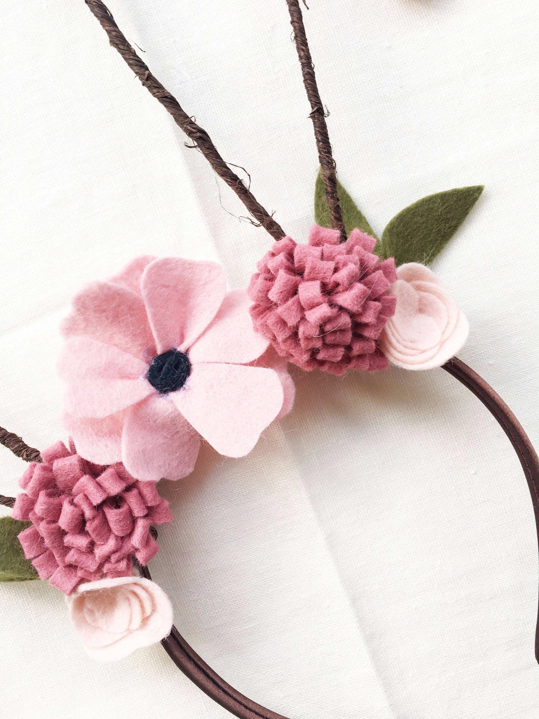 Bunny Ears Crown Headband Easter Crown Flower Spring - Etsy