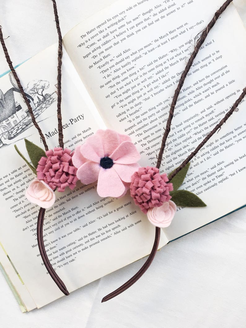 Bunny Ears Crown Headband Easter Crown Flower Spring | Etsy
