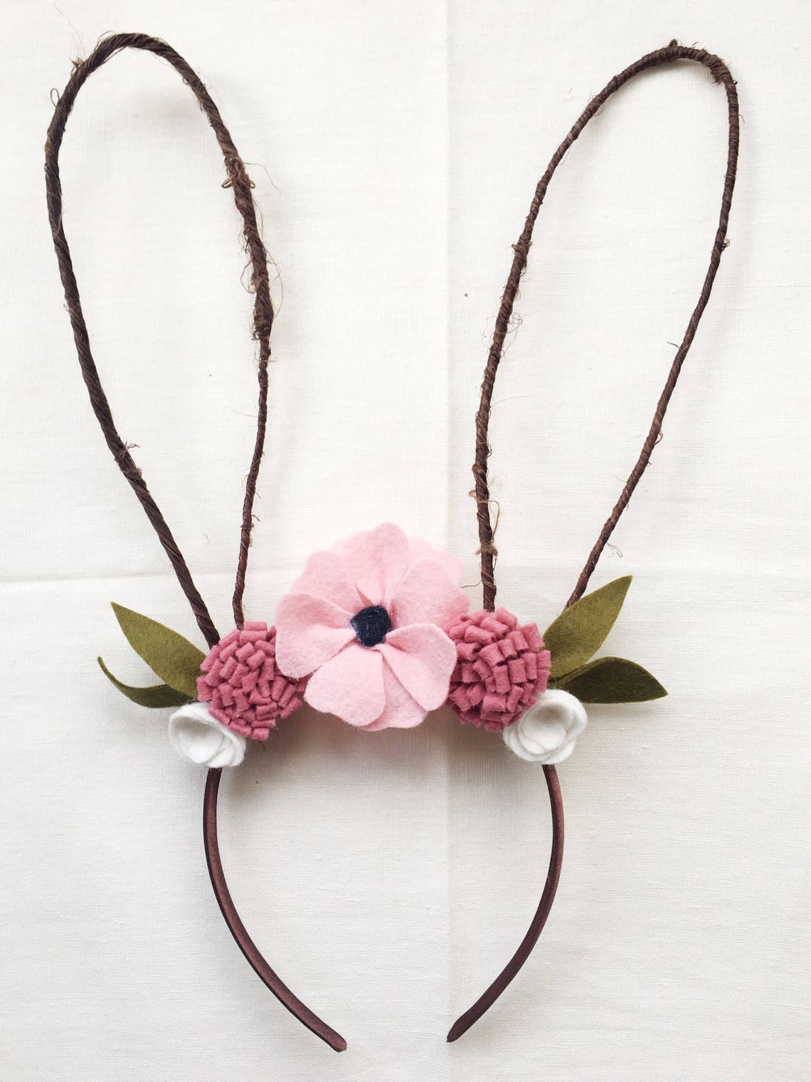 Bunny Ears Crown Headband Easter Crown Flower Spring | Etsy