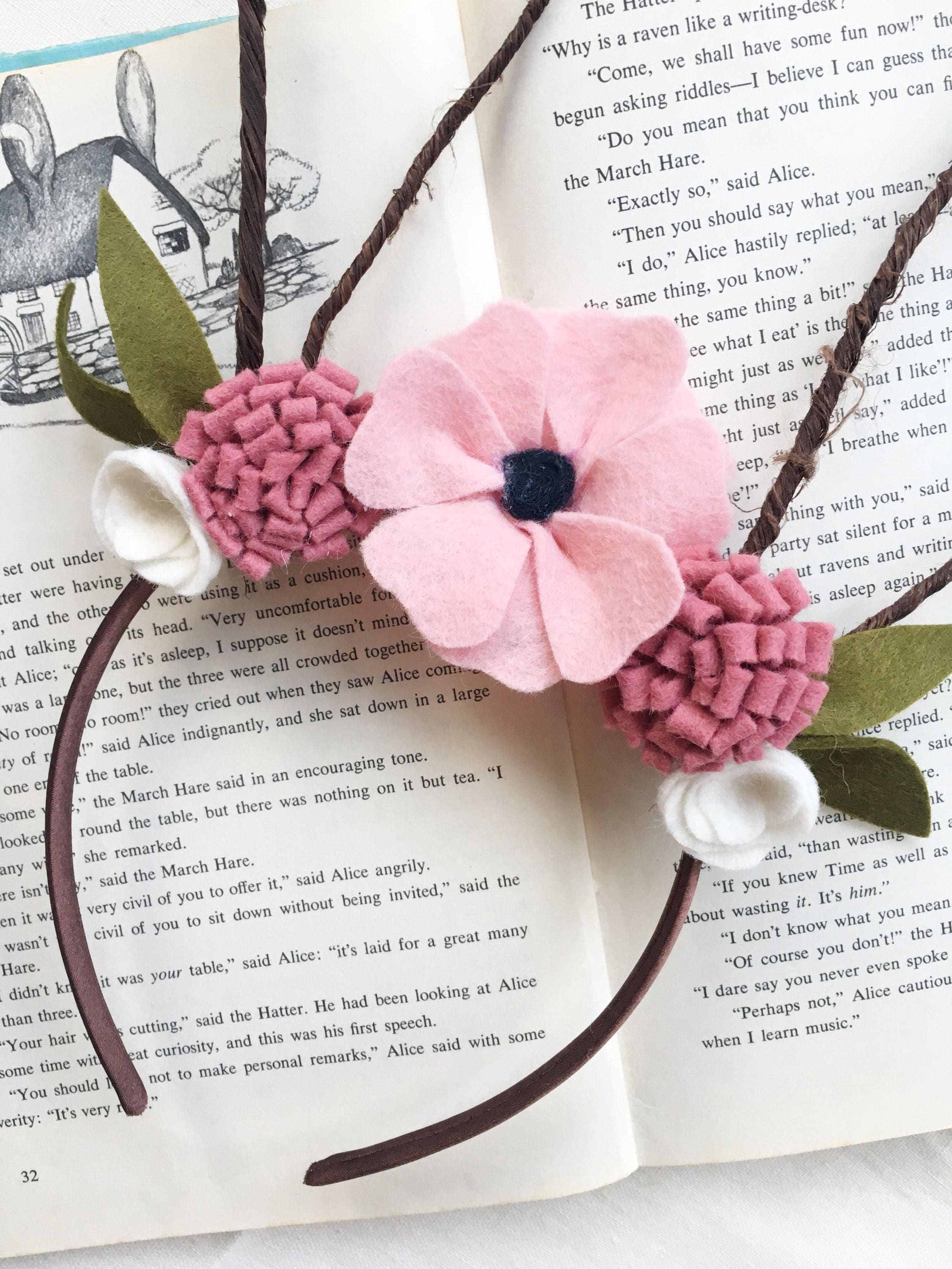 Bunny Ears Crown Headband Easter Crown Flower Spring | Etsy