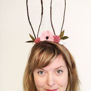 Bunny Ears Crown Headband - Easter Crown - Flower - Spring - Woodland ...