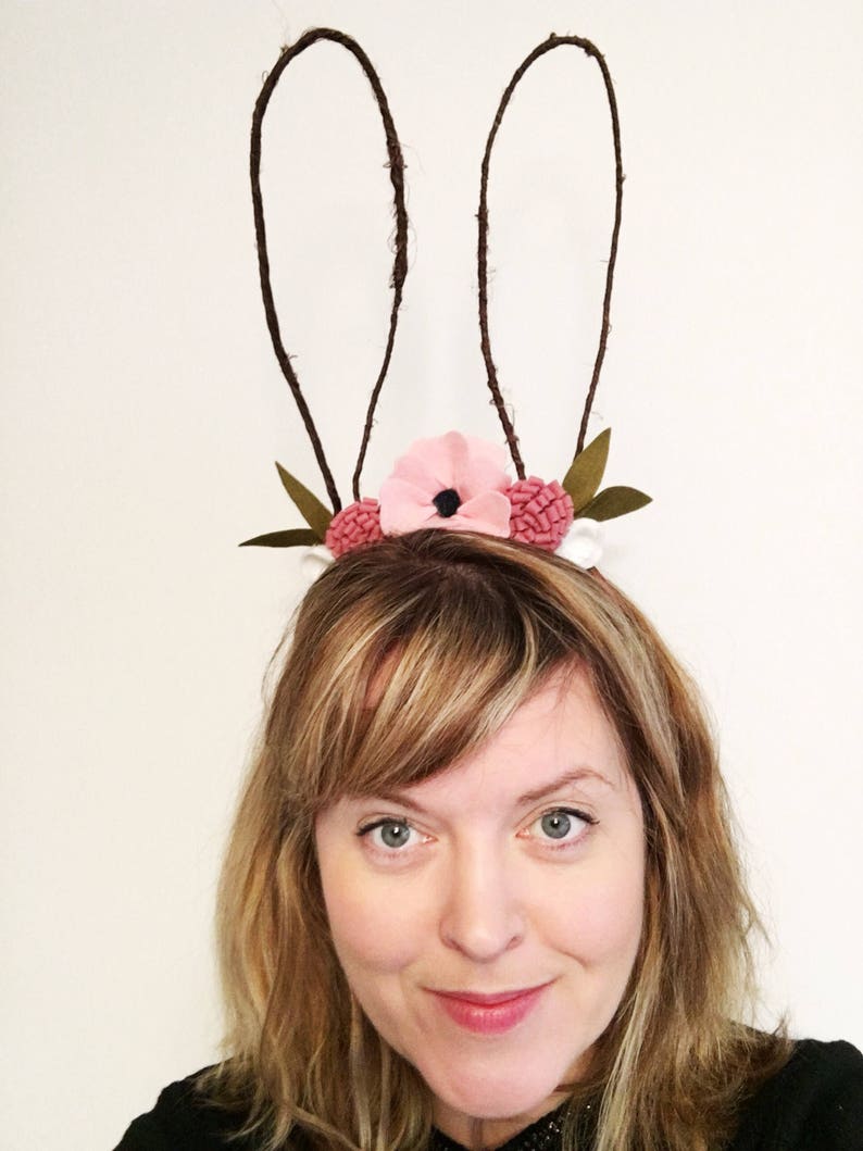 Bunny Ears Crown Headband Easter Crown Flower Spring - Etsy