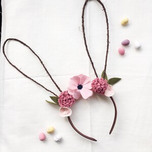 Bunny Ears Crown Headband - Easter Crown - Flower - Spring - Woodland ...