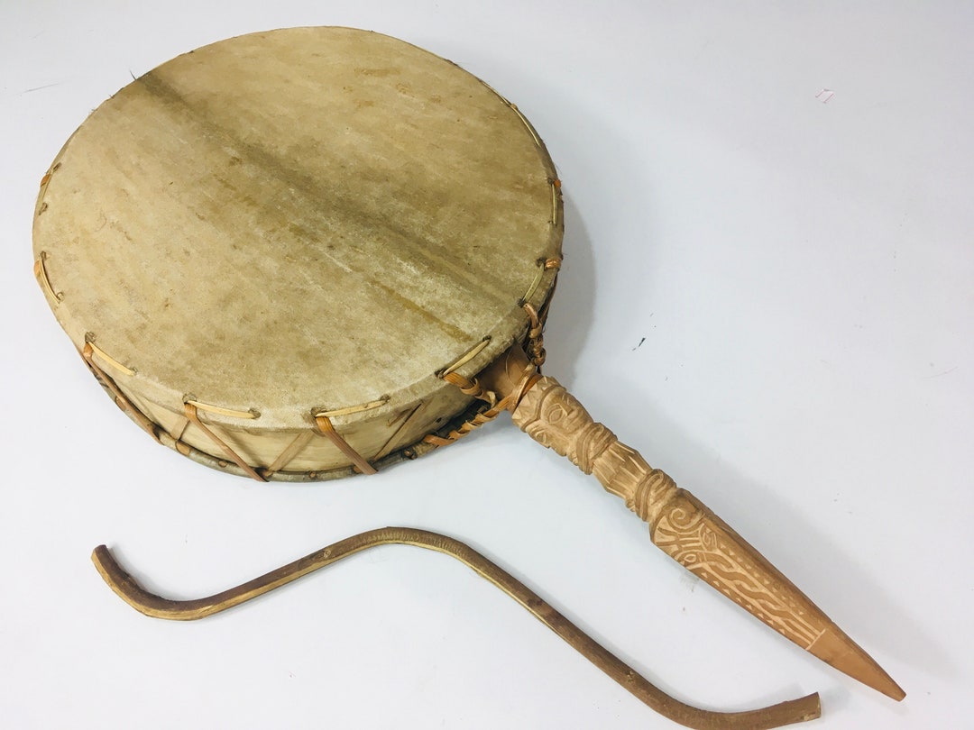 Beautiful Vintage Hand Crafted Himalayan Shaman Drum Dhyangro ...