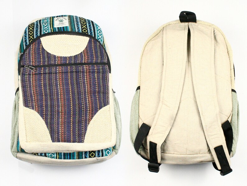 100% Hemp Backpack Rucksack Laptop Bag Hand Crafted Eco | Etsy