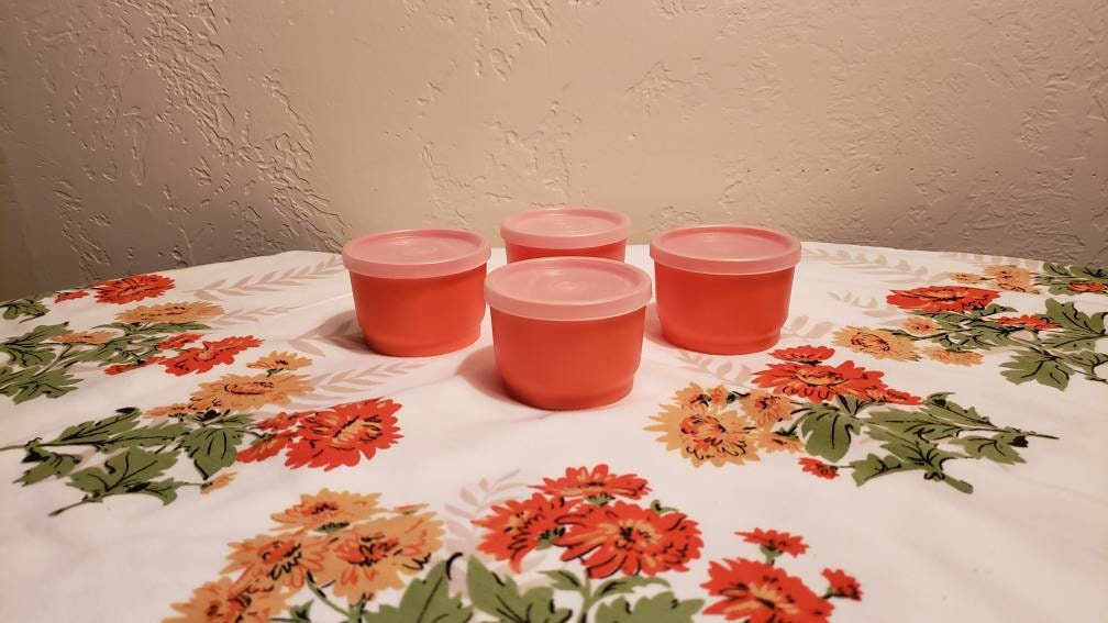Vintage 1980's Tupperware Snack Cups With Lids 1229 Set - Etsy