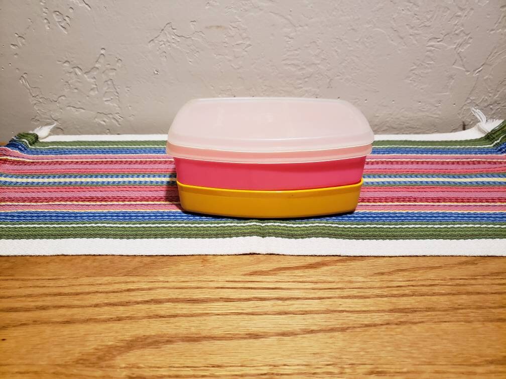 Vintage 1990's Tupperware Packette Divided Snack Container - Etsy