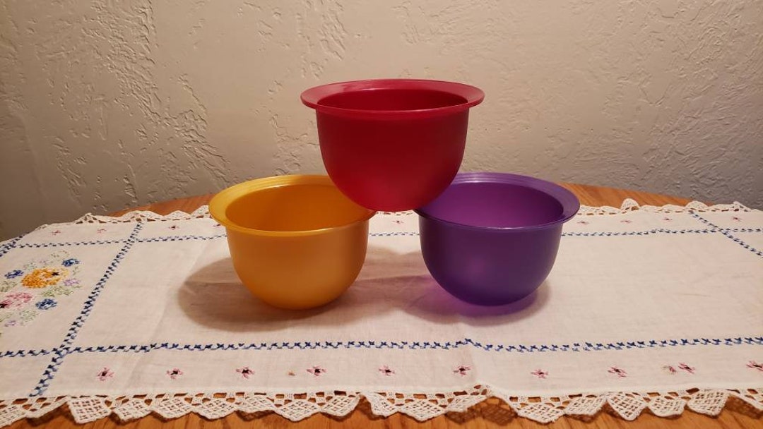 Vintage 1990's Tupperware Impressions Bowls Set of Three #3621B - Etsy