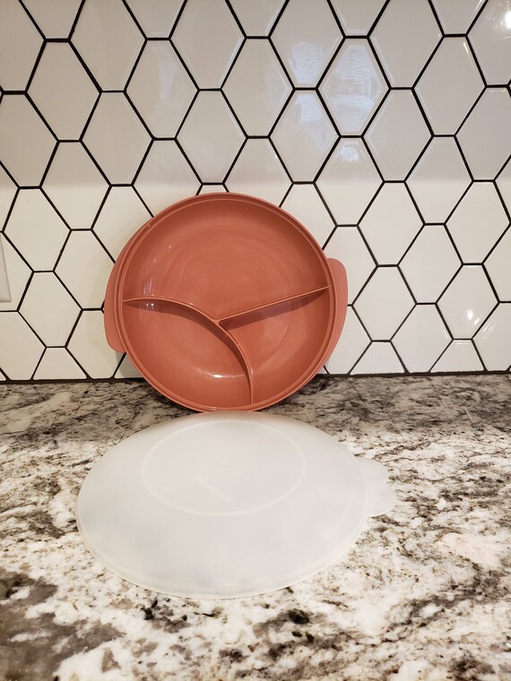 Mauve Tupperware Three Course Microwavable Divided Dish | Etsy