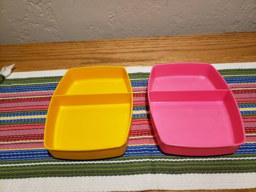 Vintage 1990's Tupperware Packette Divided Snack Container - Etsy