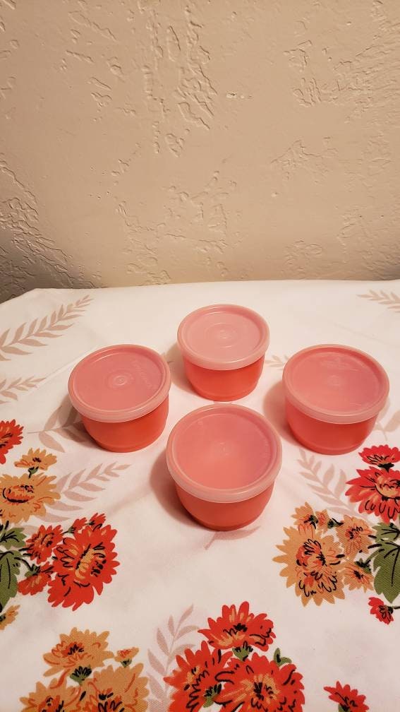 Vintage 1980's Tupperware Snack Cups With Lids 1229 Set - Etsy