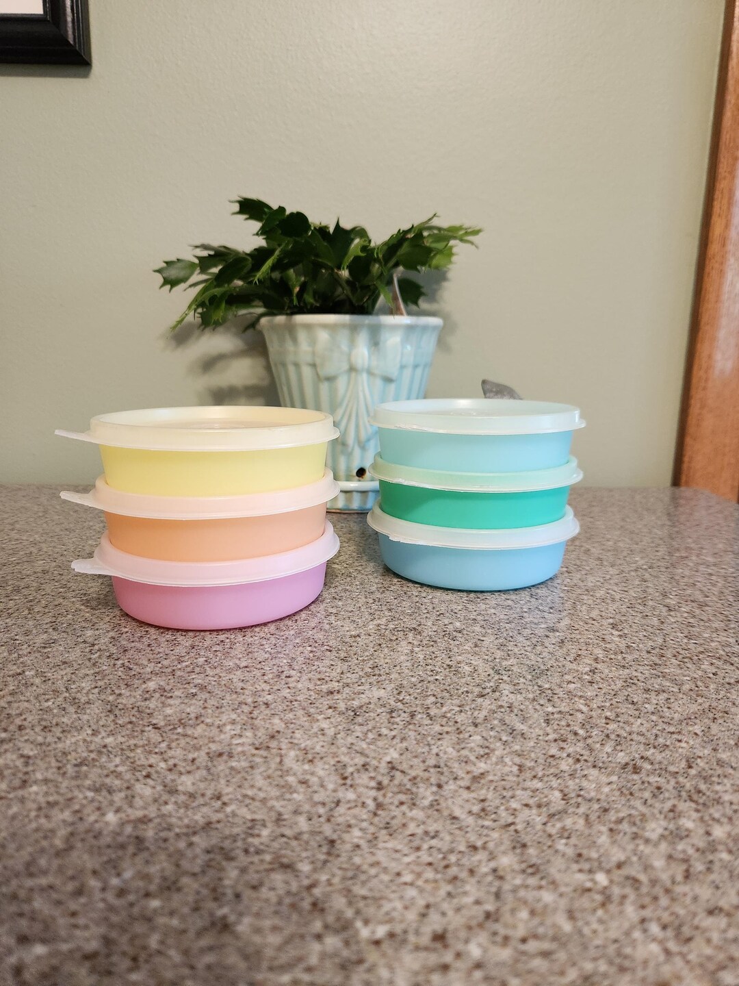 Vintage Pastel Tupperware Snack Size Plastic Storage Containers #1286 ...